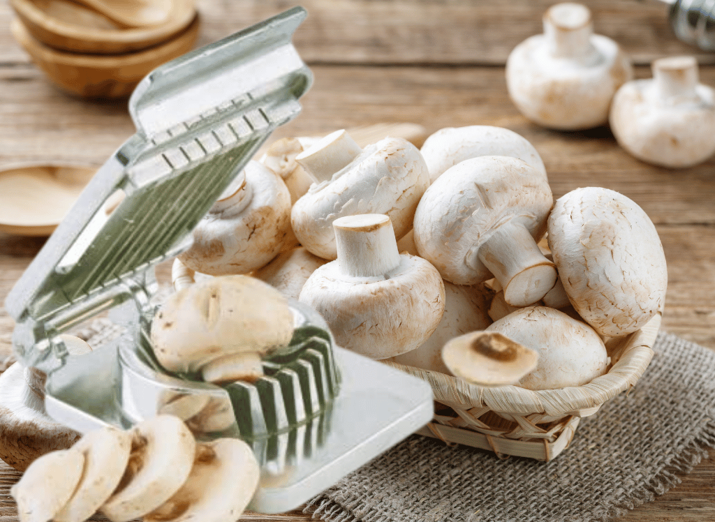 Slicing Mushrooms Quickly and Easily with a Mushroom Slicer