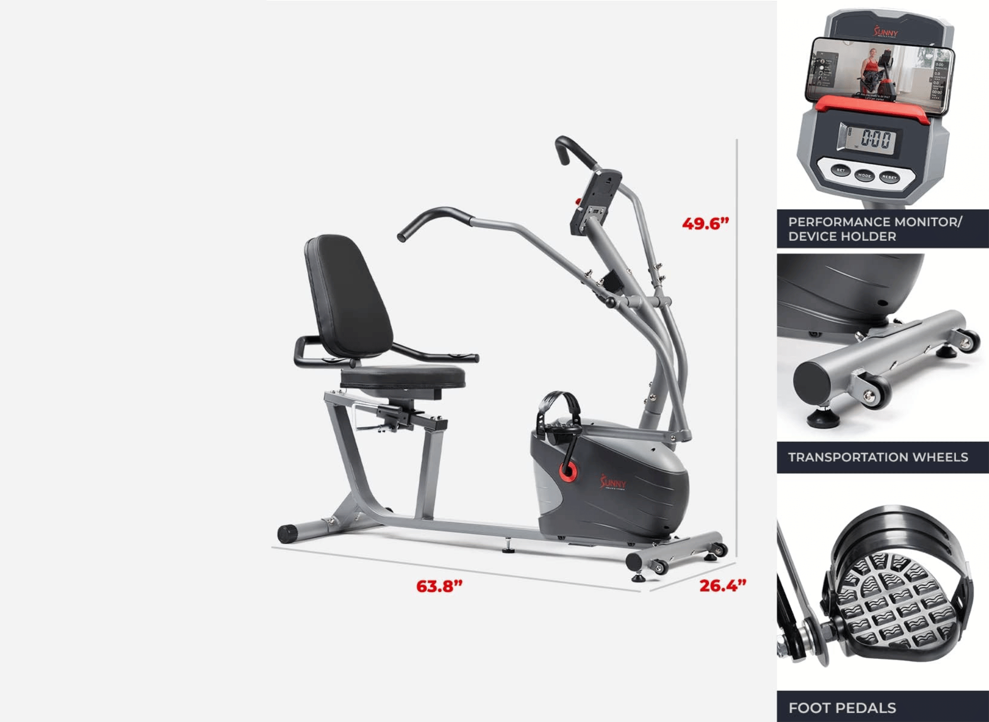 Sunny Health & Fitness Recumbent Bike For Next Your Workout